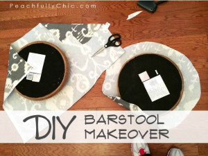 DIY Bar Stool Reupholstery — Peachfully Chic