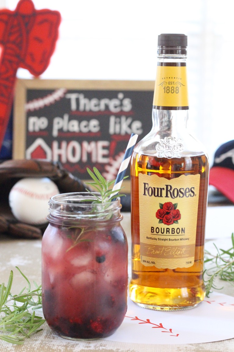 Berry Bourbon Blast Cocktail - Peachfully Chic