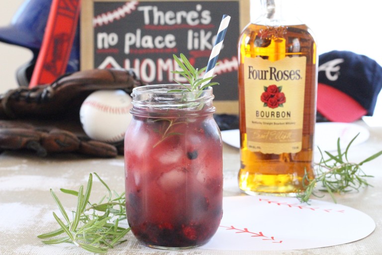 Berry Bourbon Blast Cocktail - Peachfully Chic