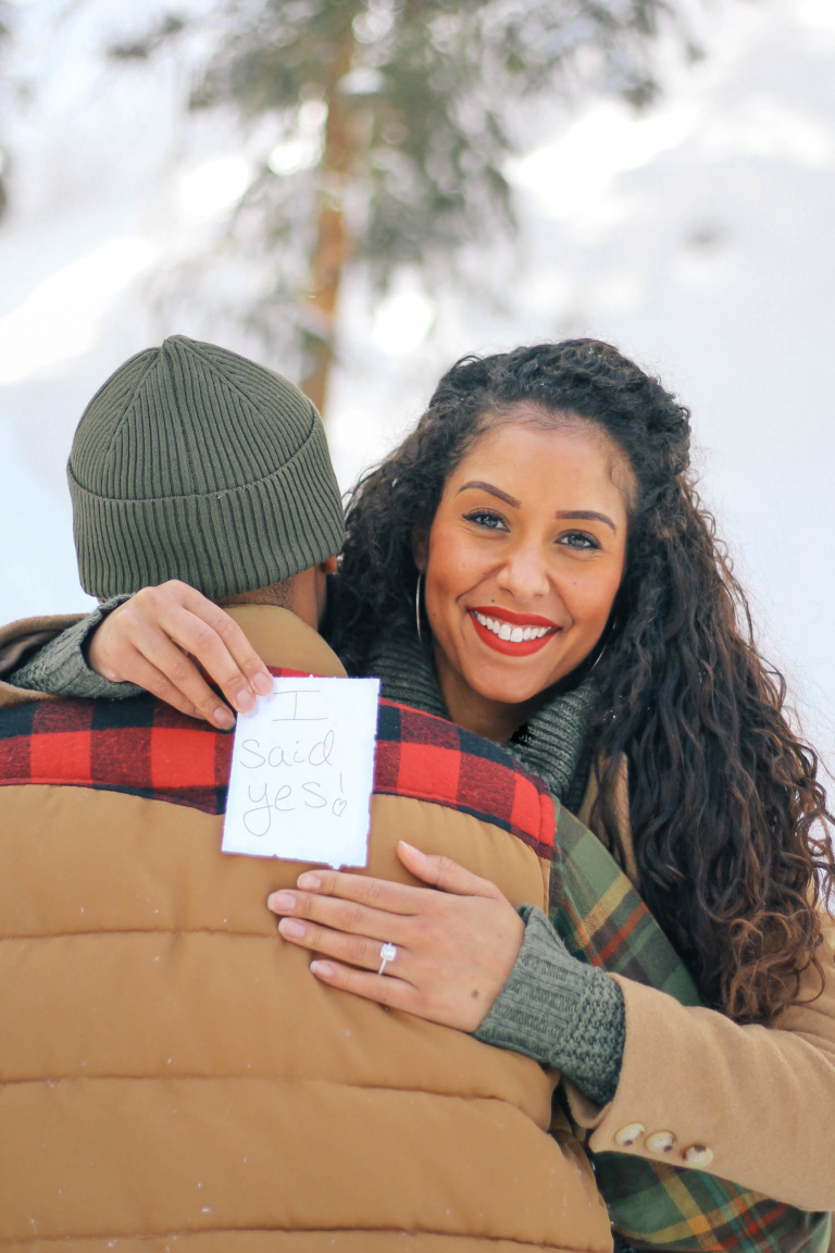 A Snowy Winter Proposal - Peachfully Chic