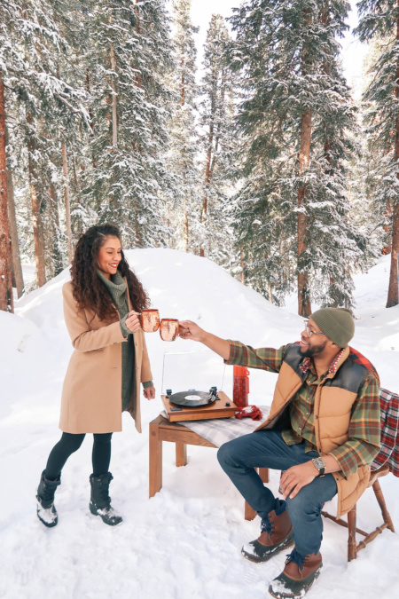 A Snowy Winter Proposal - Peachfully Chic