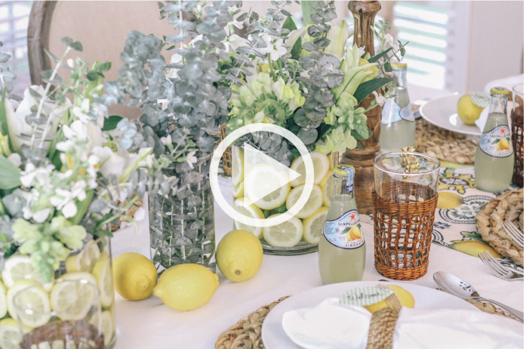 Lemon-Themed Dinner Party Tips (Video) - Peachfully Chic